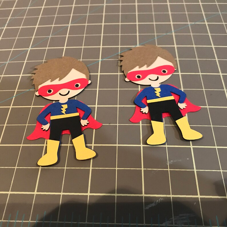 Superhero cut outs die cuts scrapbooking banner making | Etsy