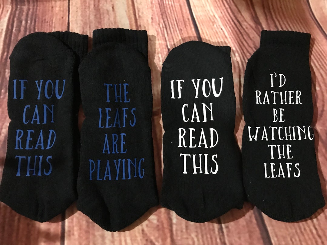 If You Can Read This, the Leafs Are Playing! Mens Socks, Custom ...