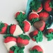 Felt Food Strawberries, Pretend Play Chocolate Strawberries, Lifelike ...