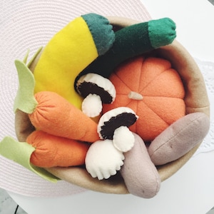 Felt Play Food Vegetable Set, Pretend Play, Play Shop, Carrots ...