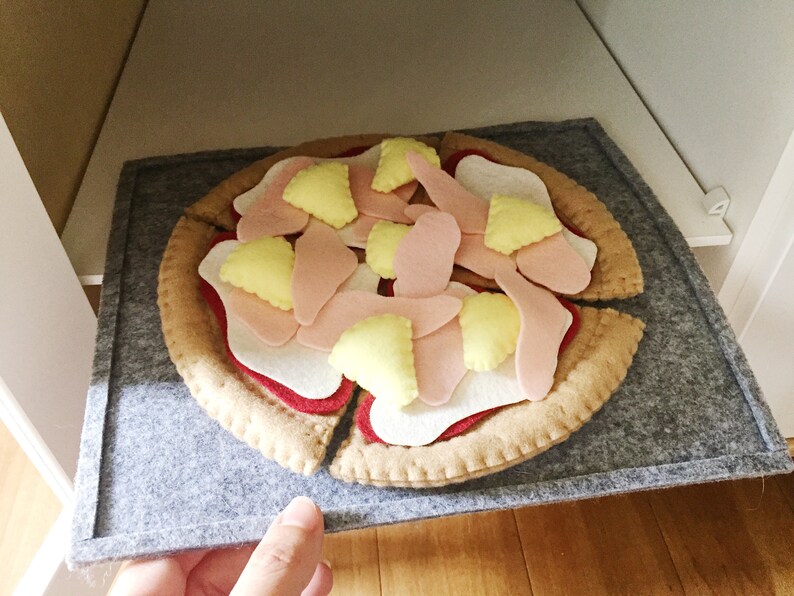 Felt Food Pizza Set, Pretend Play Food, Play Kitchen, Play House ...