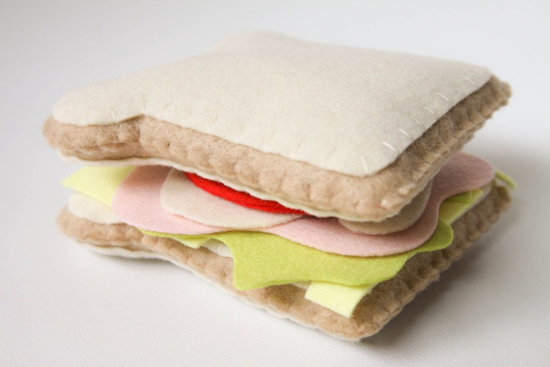 Felt Play Food Sandwich Set, Felt Bread, Play Kitchen, Felt Food, Felt ...