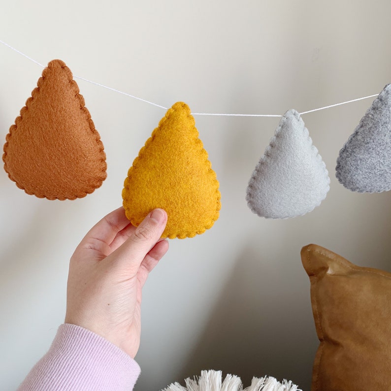 Felt Raindrop Garland Giant Raindrops Nursery Decor Gender - Etsy Australia