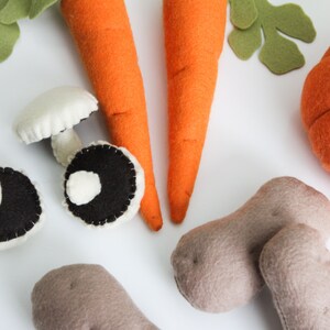Felt Play Food Vegetable Set, Pretend Play, Play Shop, Carrots ...