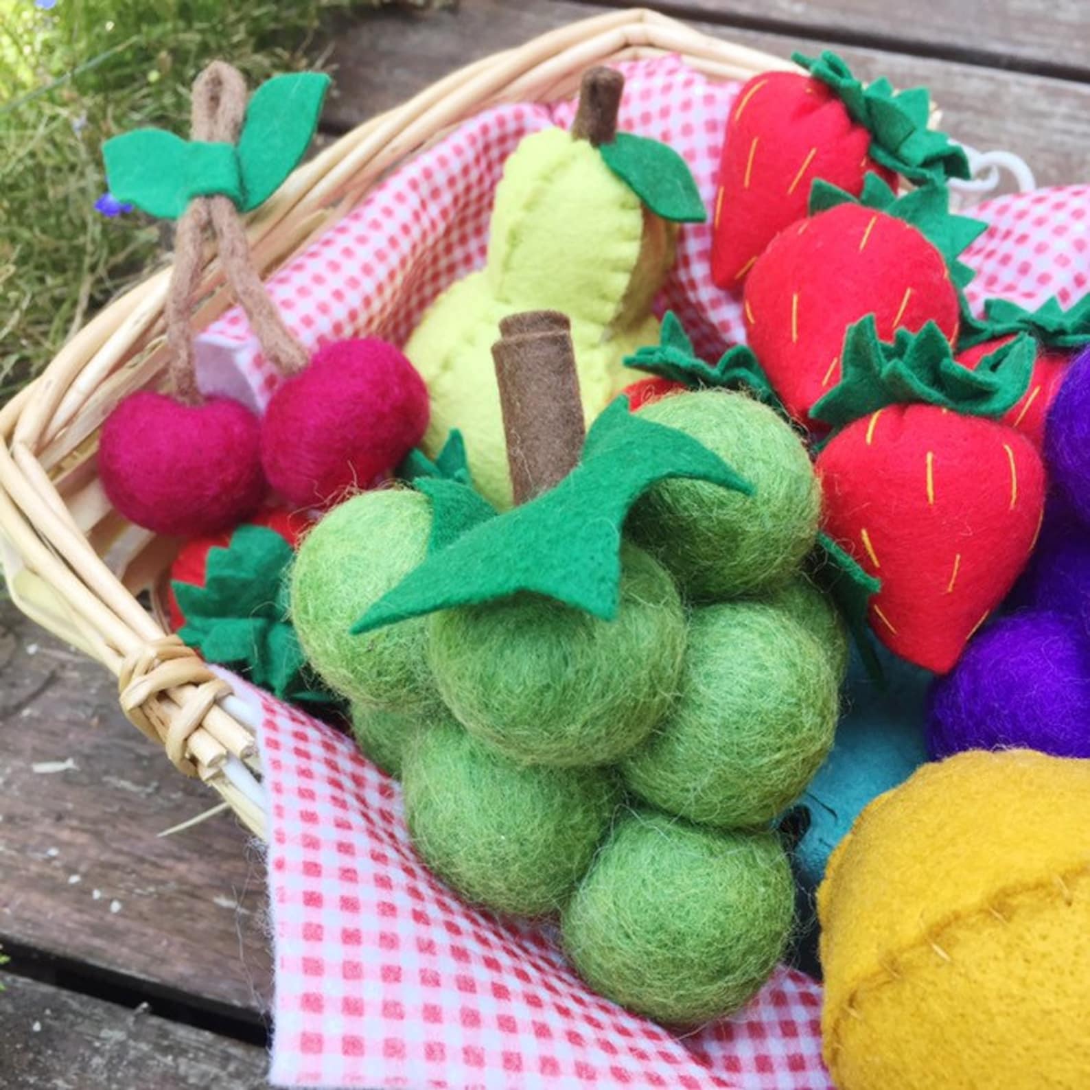 Felt Play Food Grapes, Play Kitchen, Play Shop, Purple Grapes, Bunch of ...