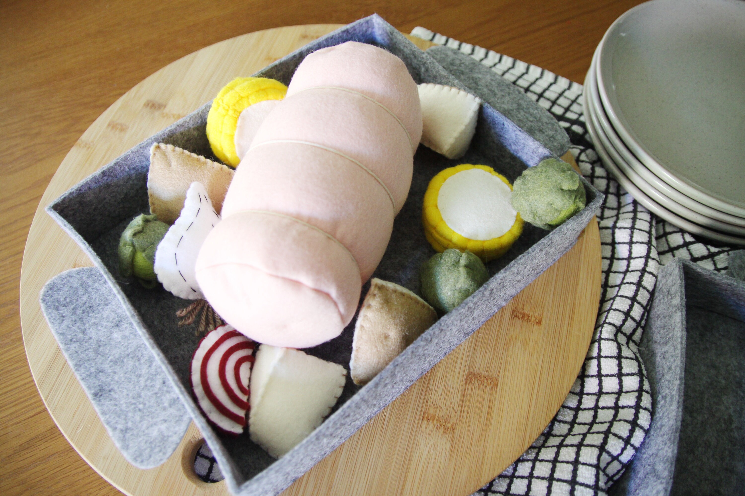 Felt Food Roast Chicken Play Food Roast Vegetables Play - Etsy Australia