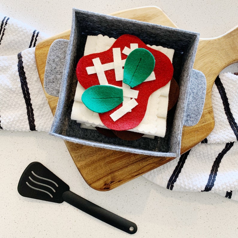 Felt Food Lasagna Pretend Play Food Pasta Play Shop Pretend | Etsy