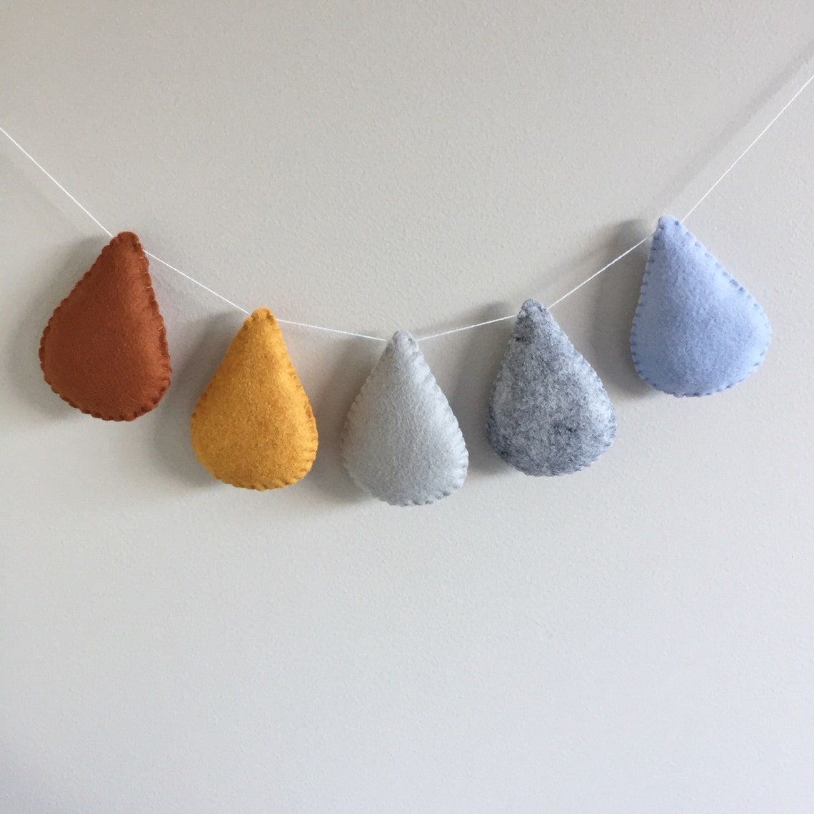 Felt Raindrop Garland Giant Raindrops Nursery Decor Gender - Etsy Australia
