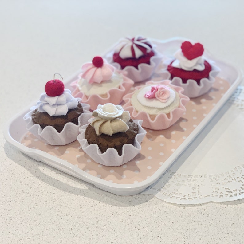 Felt Food Cupcakes Tea Party Play Food Pretend Play | Etsy