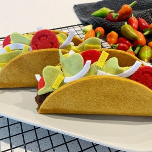 Mexican Pretend Play Food, Felt Food Play Tacos, Enchiladas and Nachos ...