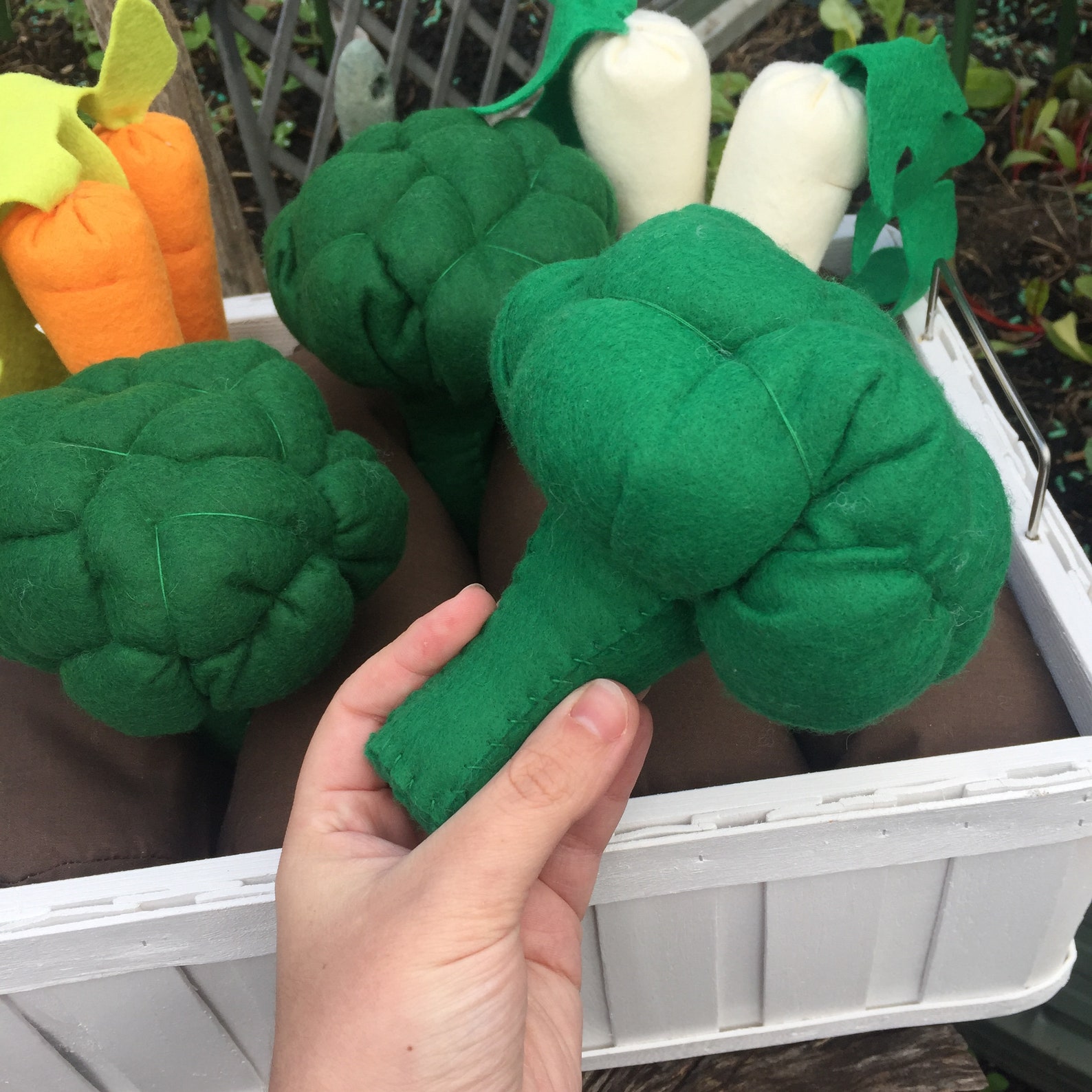 Felt Food Broccoli Play Food Vegetables Felt Garden Play | Etsy