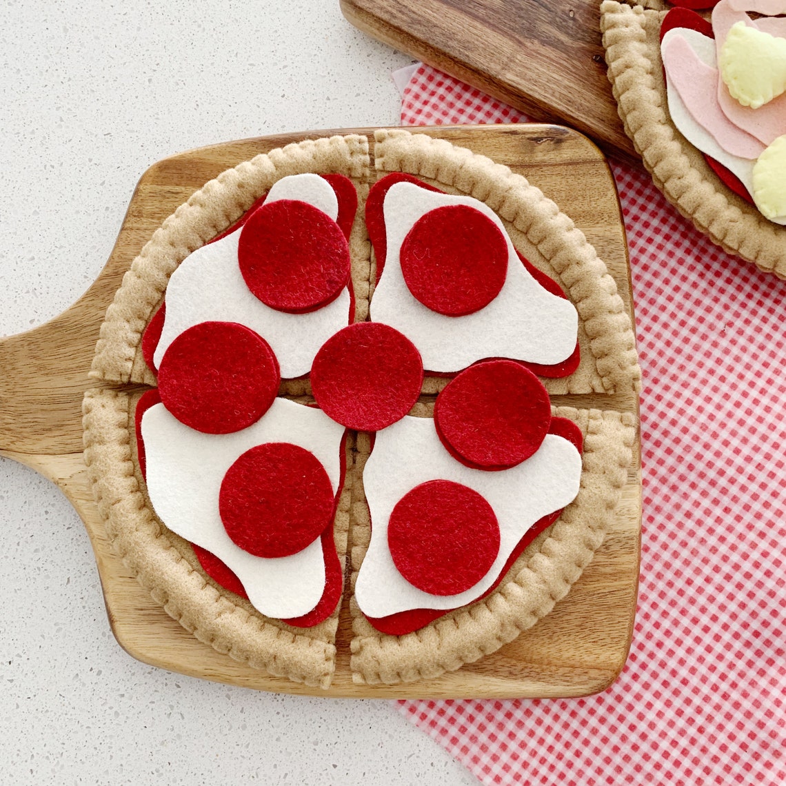 Felt Food Pizza Set, Pretend Play Food, Play Kitchen, Play House ...