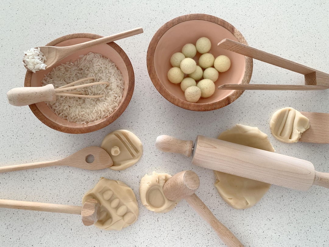 Sensory Play Wooden Utensils, Montessori, Felt Food, Play Food, Play ...