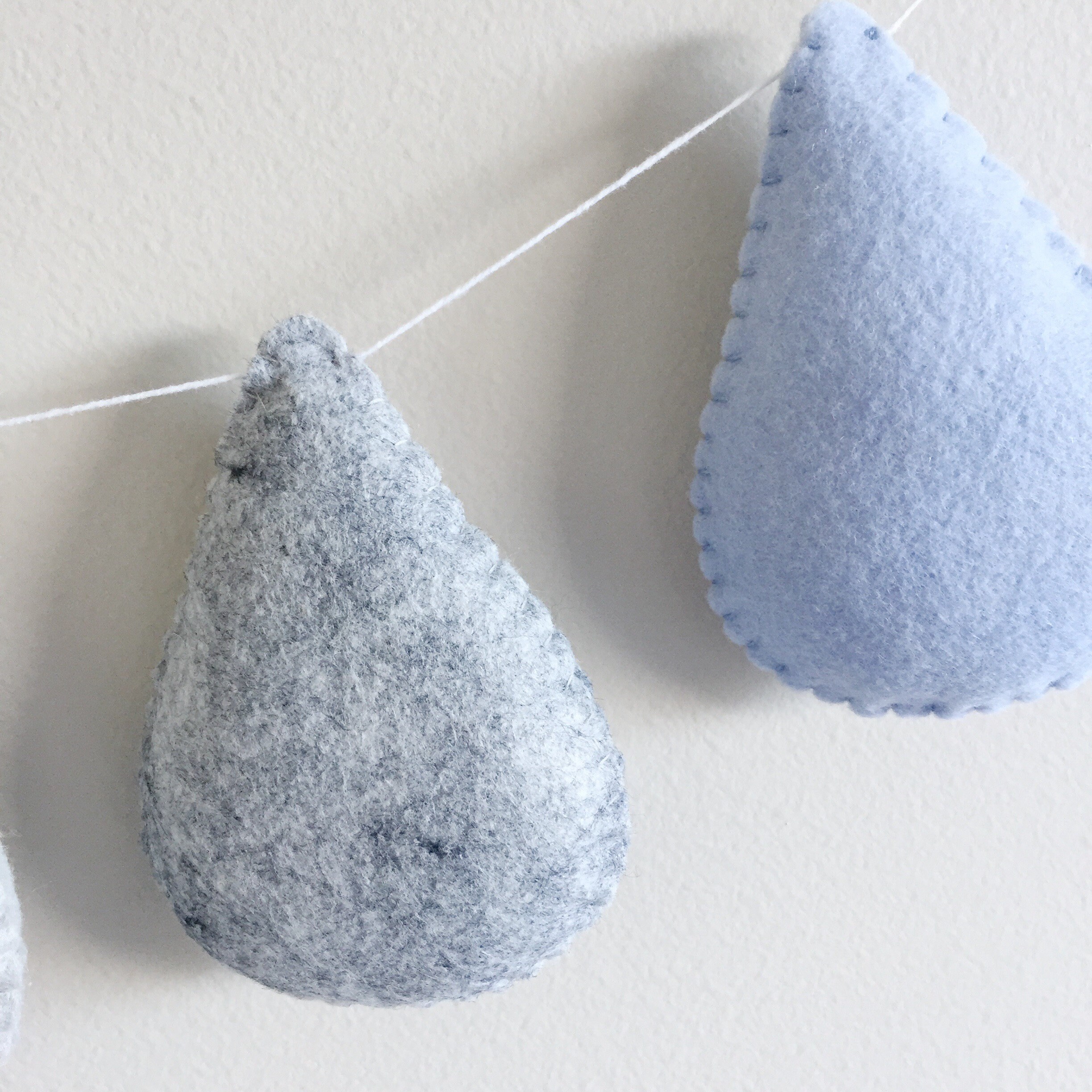 Felt Raindrop Garland Giant Raindrops Nursery Decor Gender - Etsy Australia