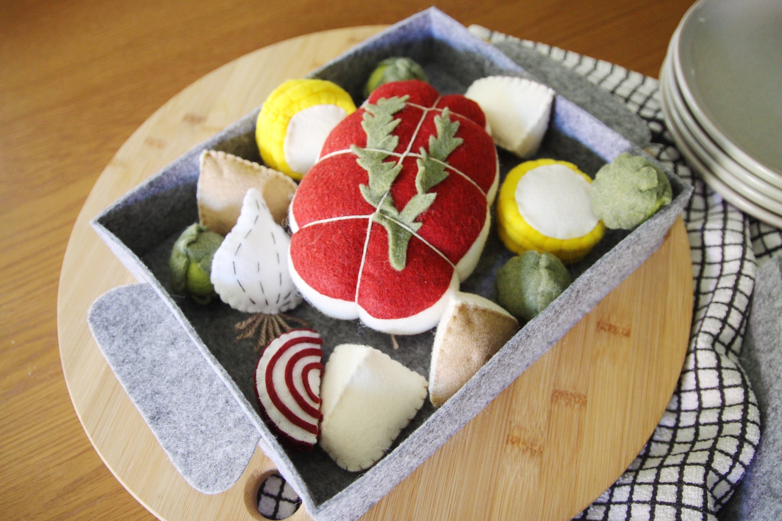 Felt Food Roast Chicken Play Food Roast Vegetables Play - Etsy Australia