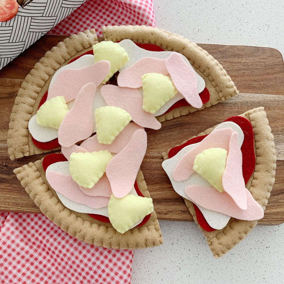 Felt Food Pizza Set, Pretend Play Food, Play Kitchen, Play House ...