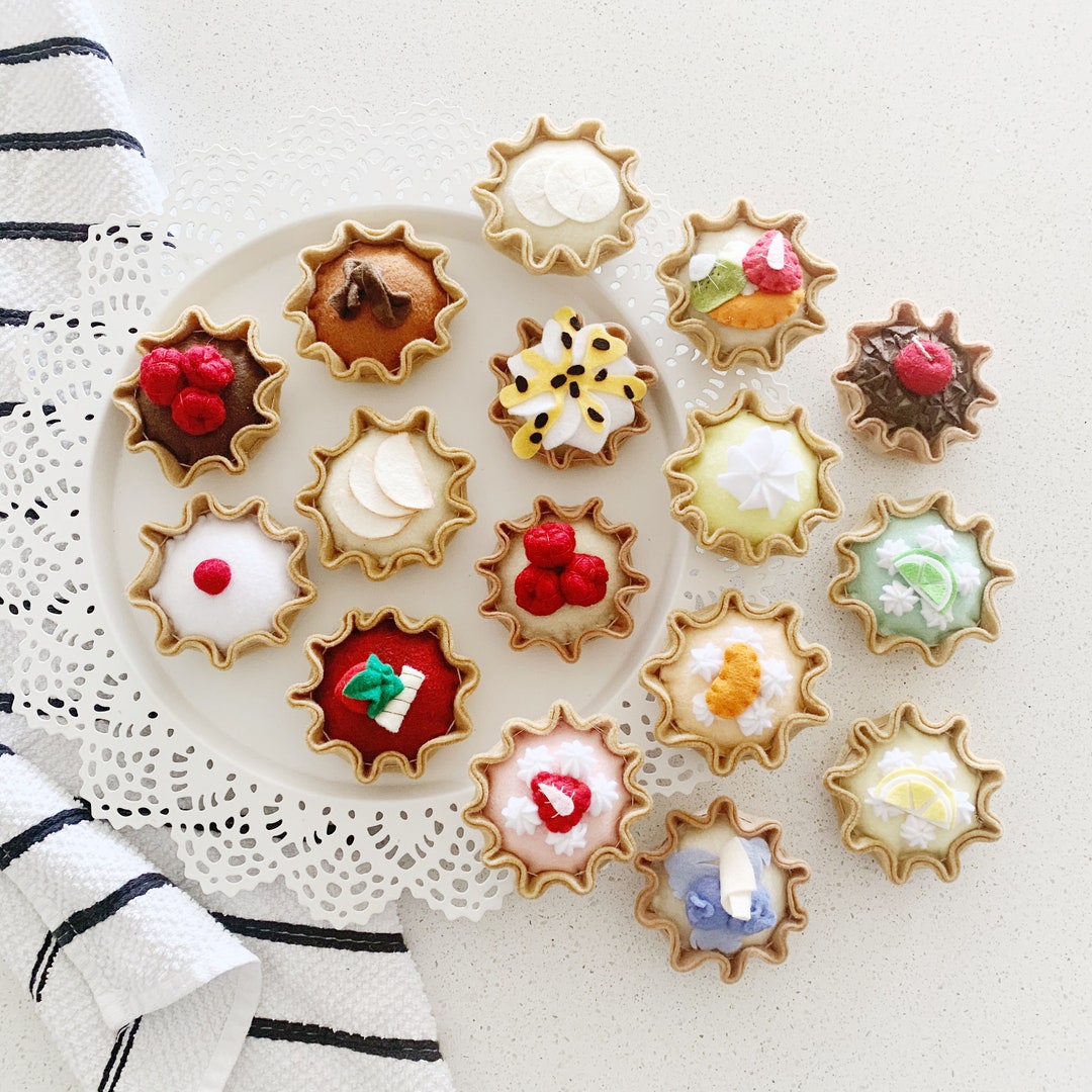 Felt Food Cakes, Pretend Play Tea Party Tarts, Play Kitchen, Play House ...