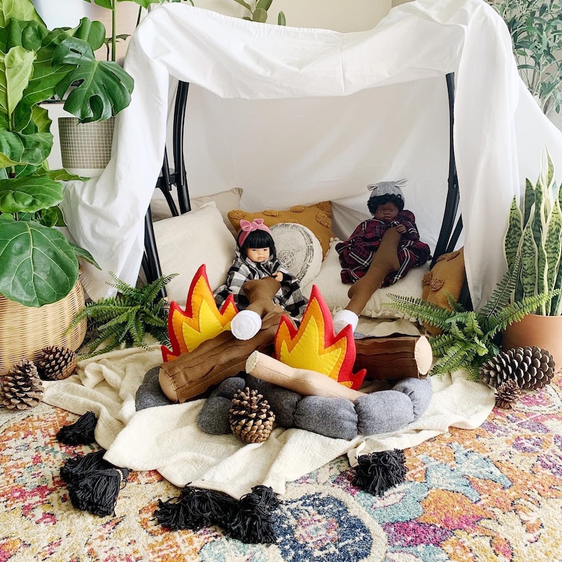 Felt Campfire Set Pretend Play Camping Imaginative Play | Etsy