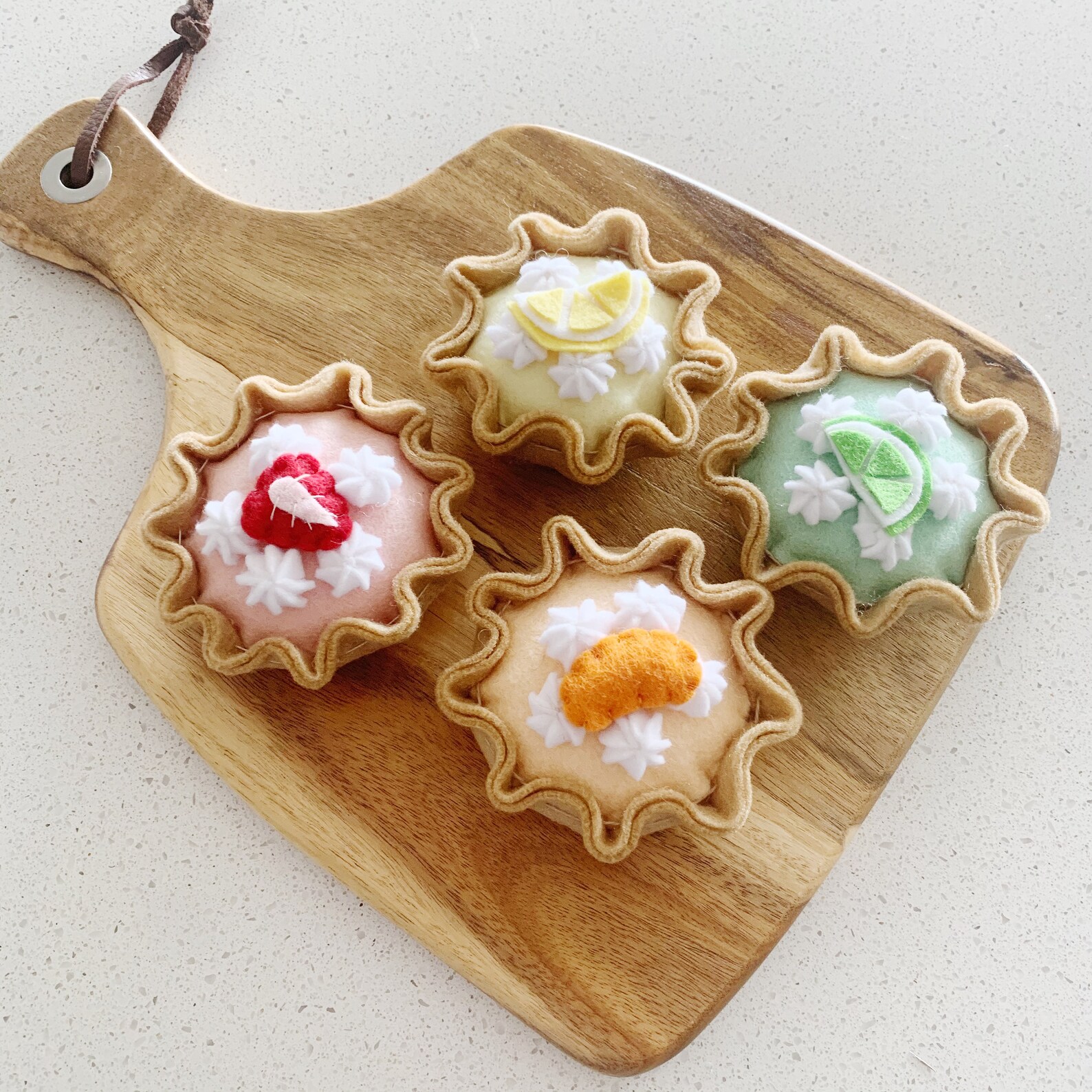 Felt Food Cakes, Pretend Play Tea Party Tarts, Play Kitchen, Play House ...