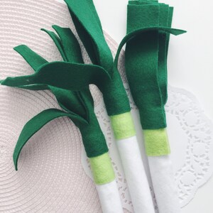 Pretend Play Felt Food Leek, Onion, Felt Play Vegetables, Vegetable ...