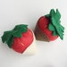 Felt Food Strawberries, Pretend Play Chocolate Strawberries, Lifelike ...