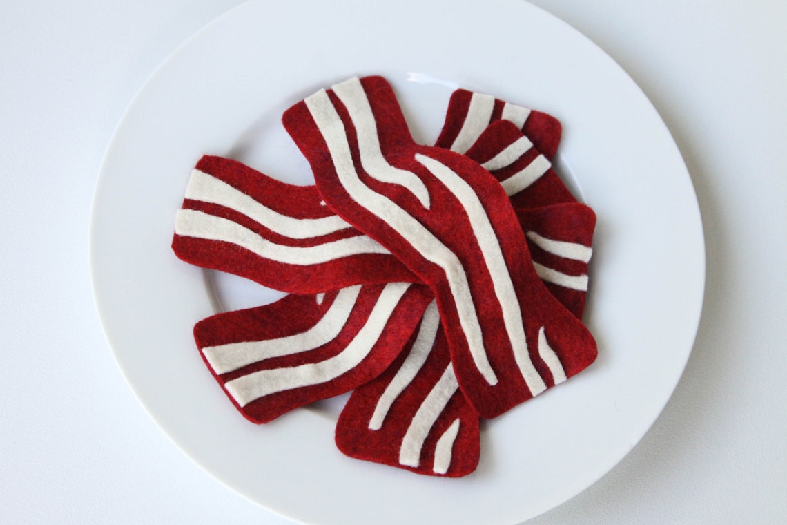 Felt Play Food Bacon and Eggs, Pretend Play, Play Shop, Play Kitchen ...