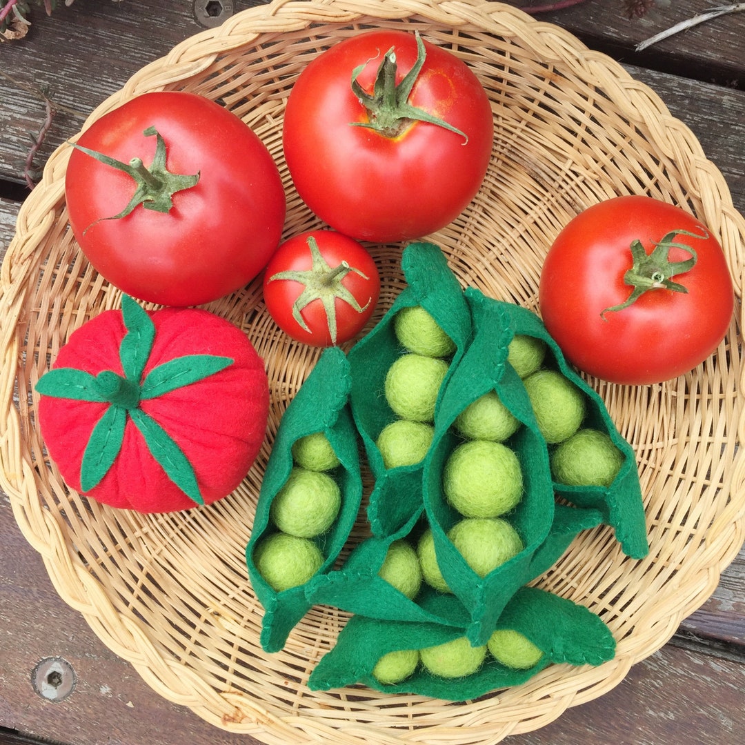 Felt Food Pretend Play Vegetables, Felt Play Food Peas in a Pod ...
