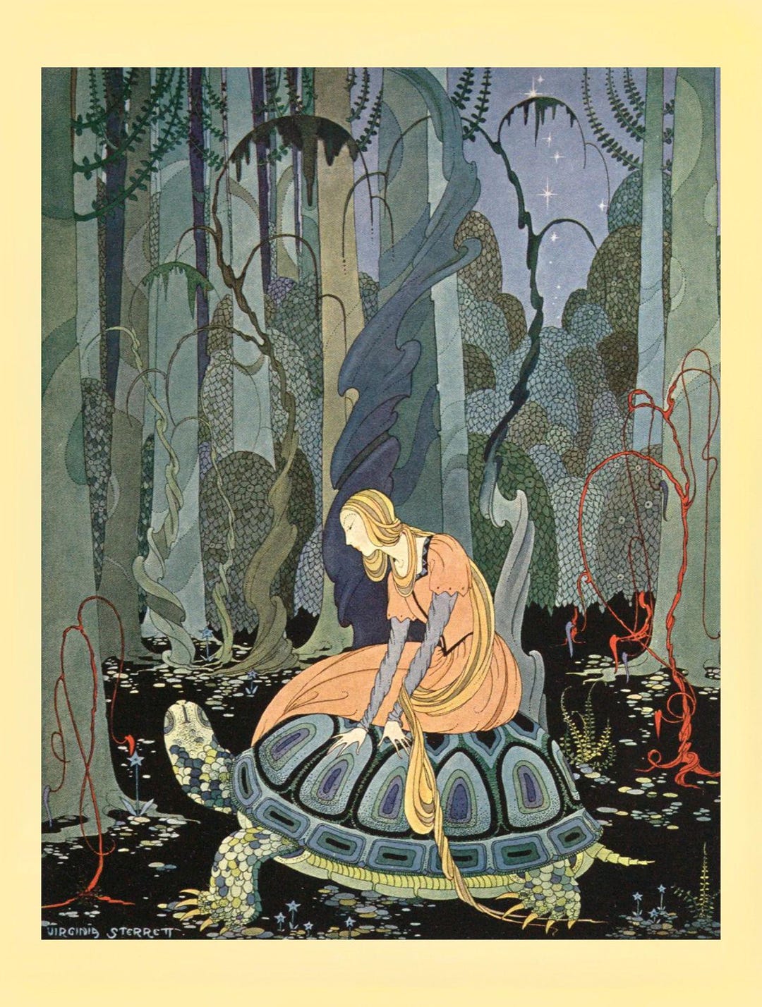 Virginia Sterrett Art Print: Ourson and Violette, Fantasy Illustration ...