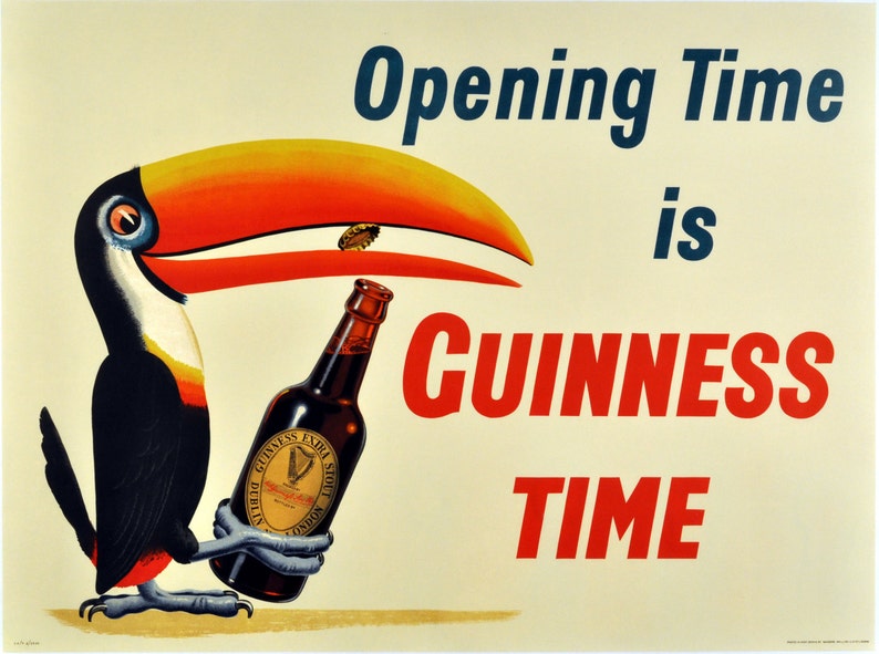 Guinness Time Advertising Toucan Poster Home Decor Wall Decor Giclee ...