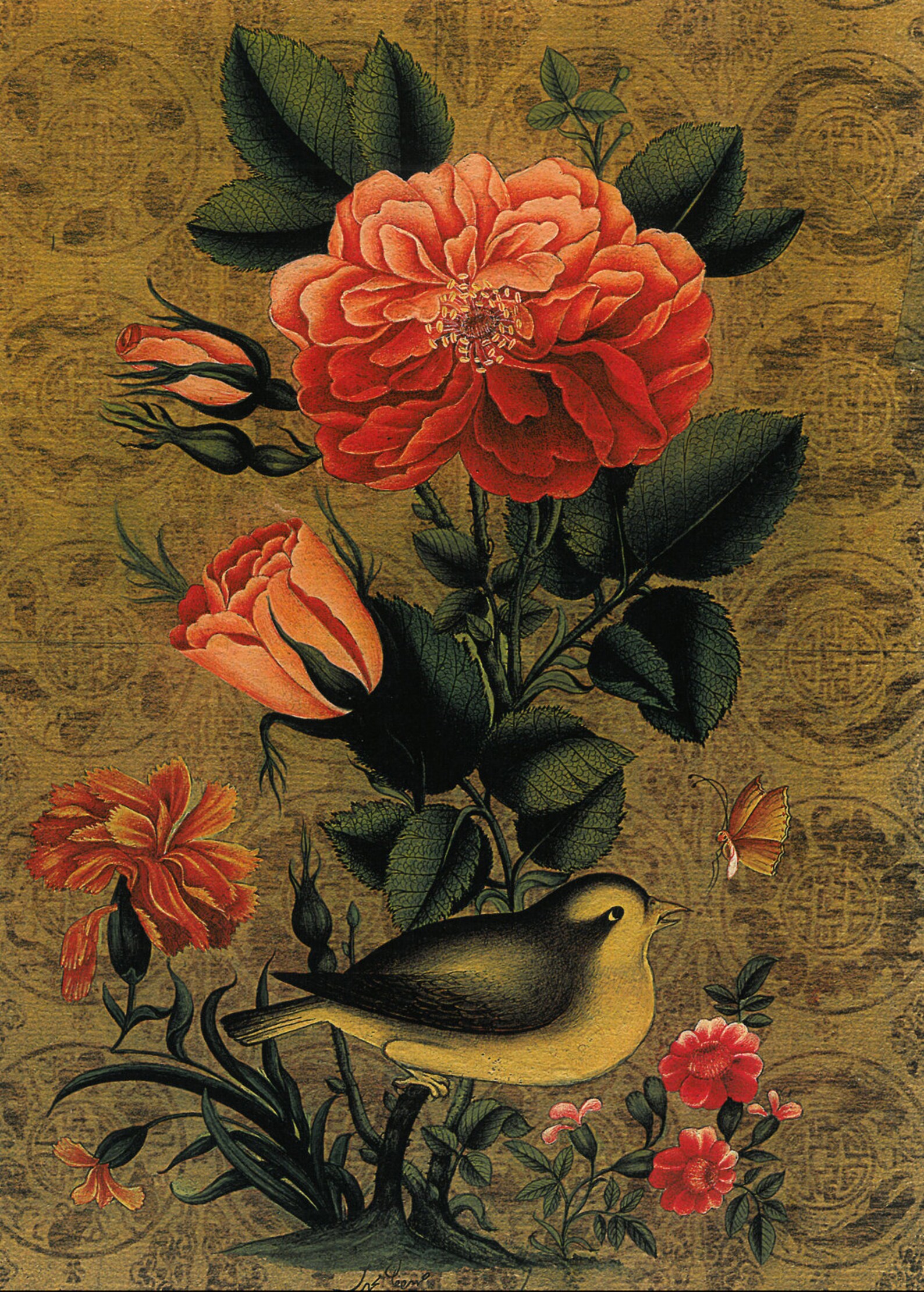 Islamic Art Bird and Flower Home Decor Wall Decor Giclee Art Print ...