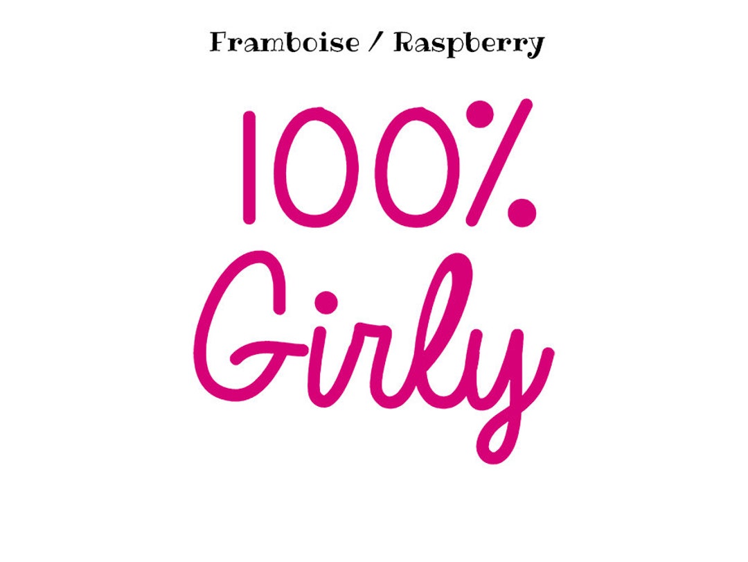 Heat Transfer Text 100% Girly,heat Transfer to Iron,pattern Iron On ...