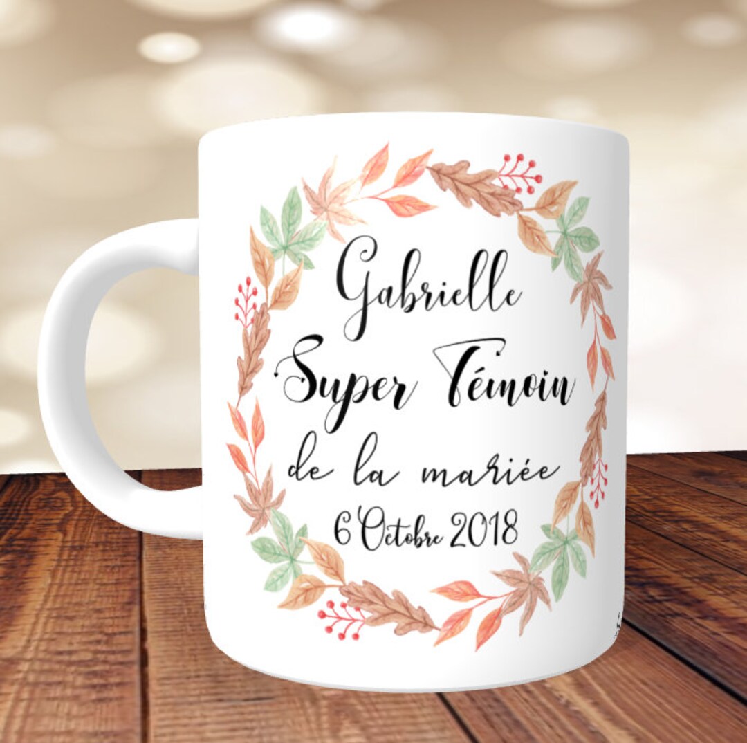 Mug Gift for Witness super Témoin First Name - Etsy