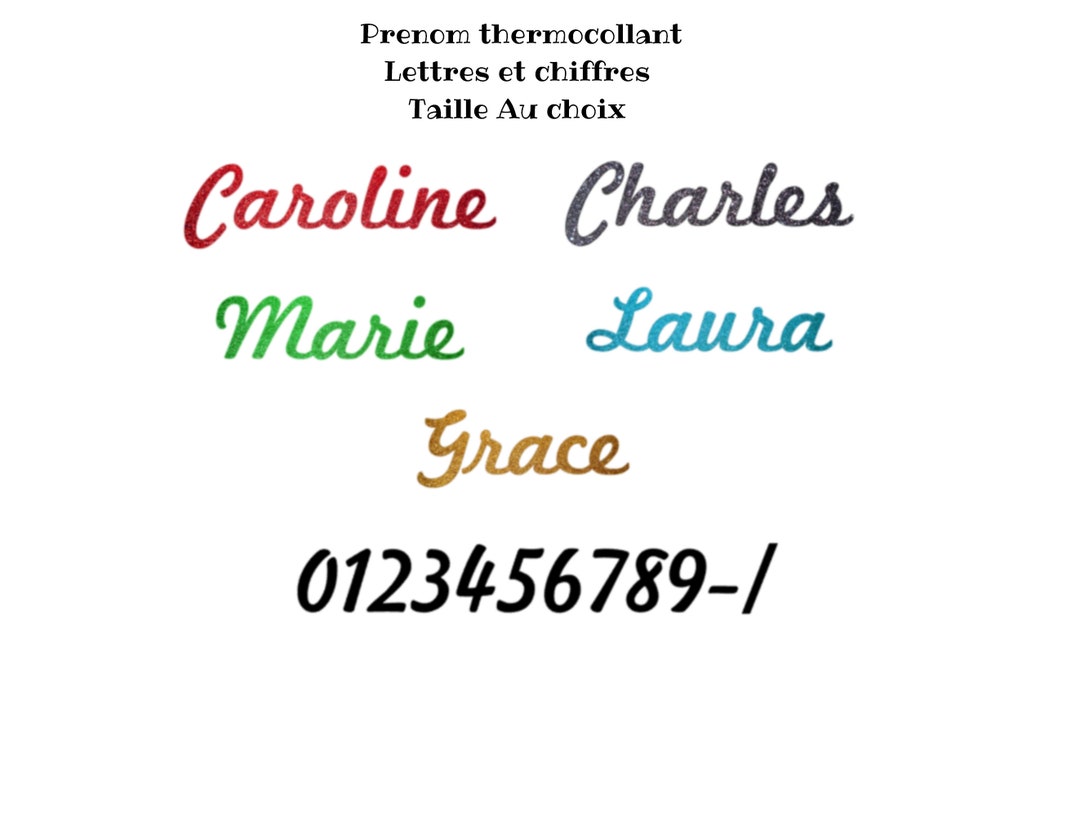 Iron on Personalized Firt Name Font 25 - Color and Size of Your Choice ...