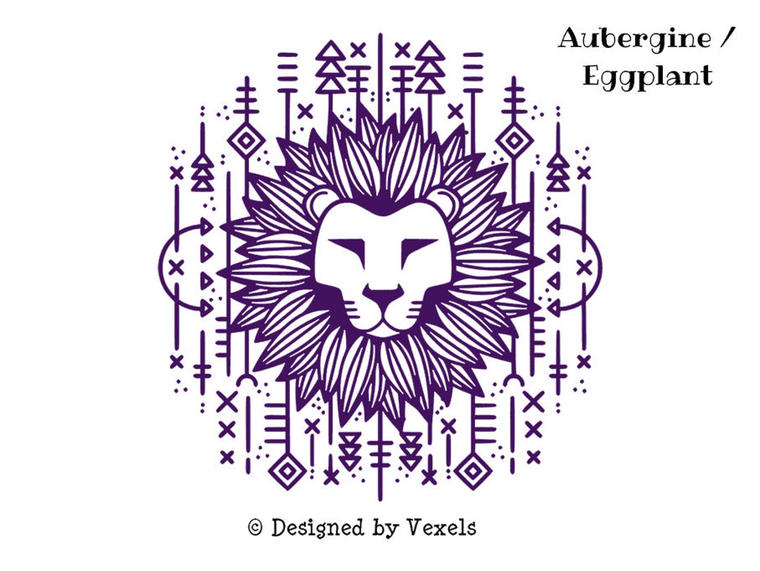 Heat Transfer Design Pick up Your Color Tribal Lion,heat Transfer to ...