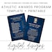 Custom Athletic Awards Banquet, Program Template, Editable in Canva ...