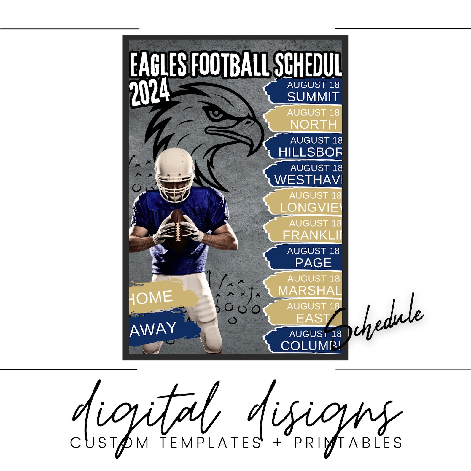8.5x11in Custom Sports Program Template, 30+ Pages, Editable, Printable ...
