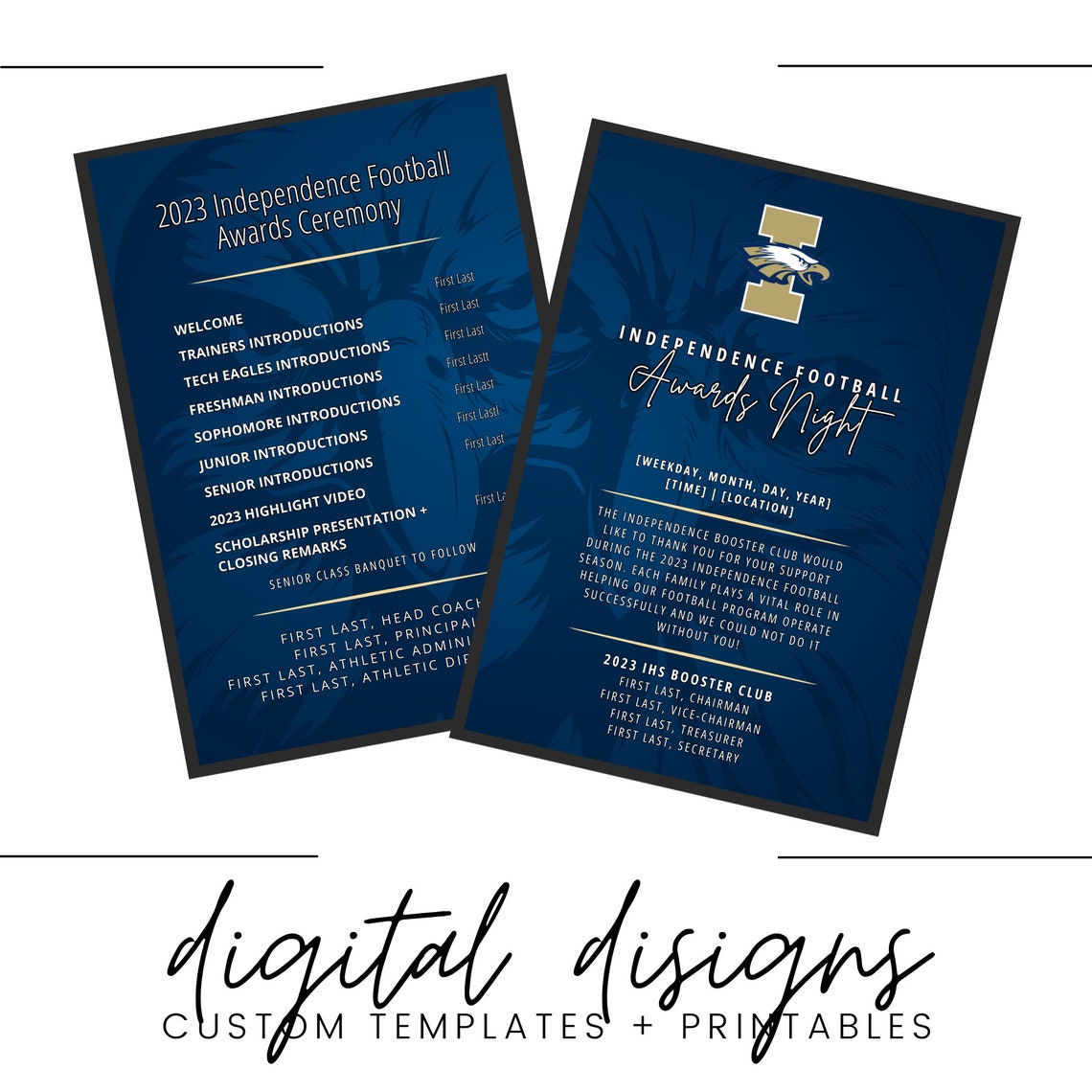 Custom Athletic Awards Banquet, Program Template, Editable in Canva ...