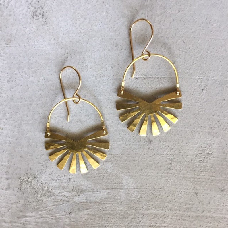 Sun Drop Hoop Earrings - Etsy