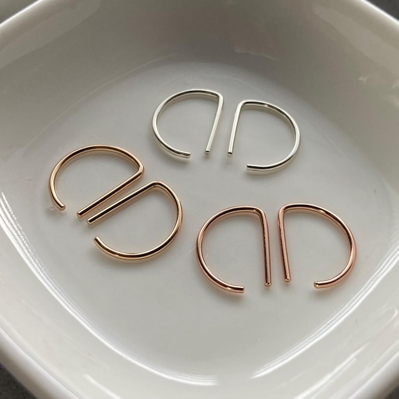 Argentium Sleeper Hoops - Etsy