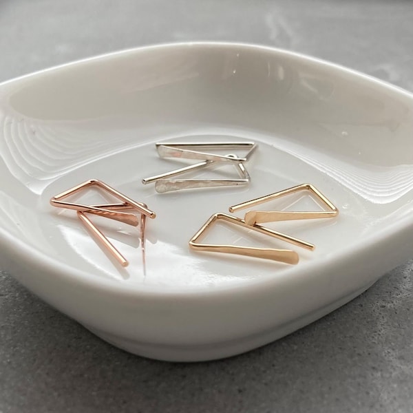 Triangle 2 Inch Earrings - Etsy