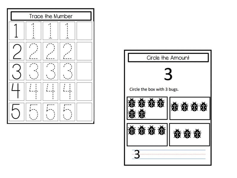 Preschool Activities: Preschool Practice Worksheets - Etsy