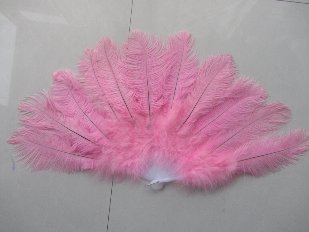 18x36inch Large Feather Fan Burlesque Dance Feather Fan Bridal Pink - Etsy