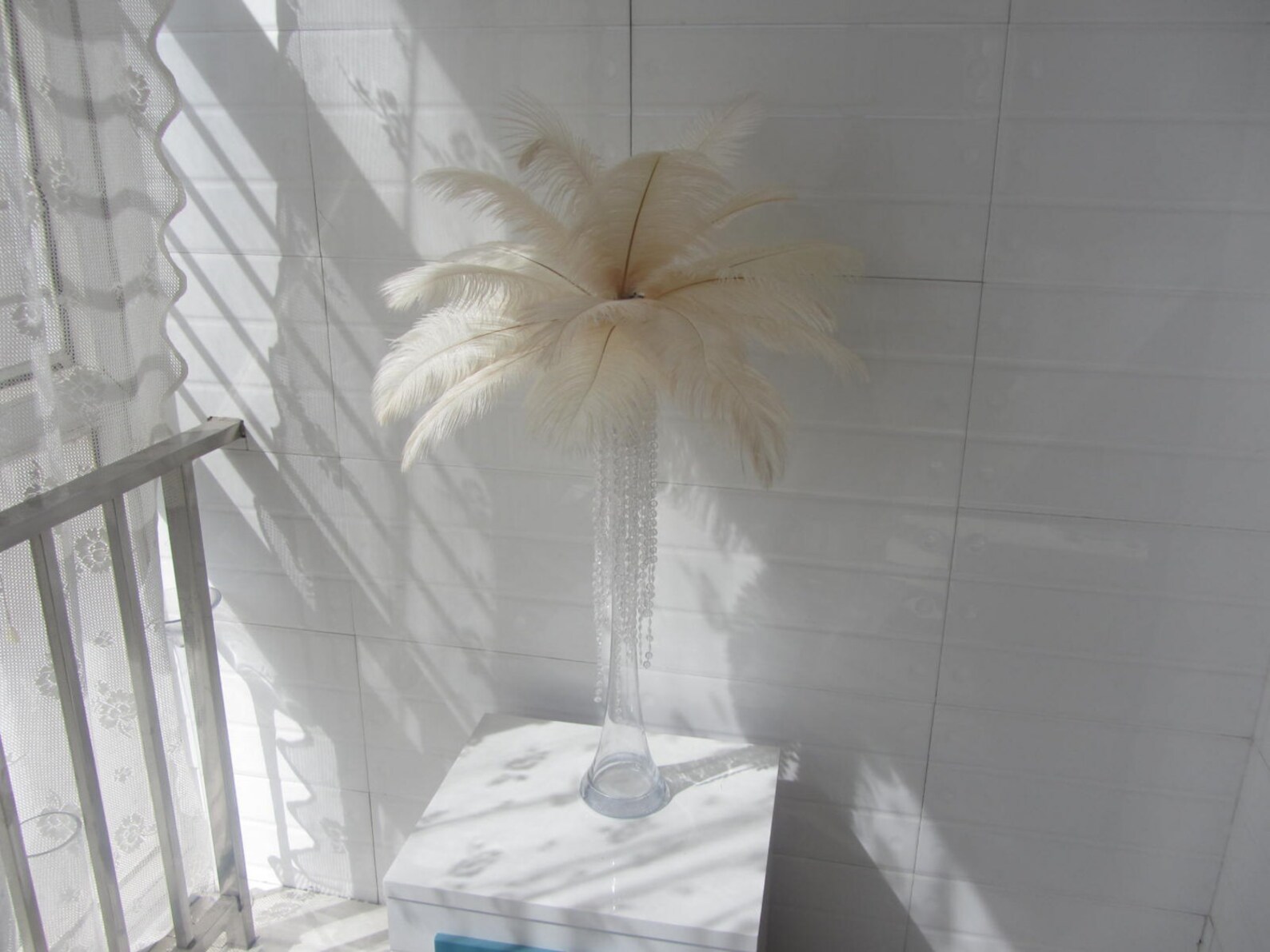 100 Discount off White Cream Color Ostrich Feather Wedding Decor ...