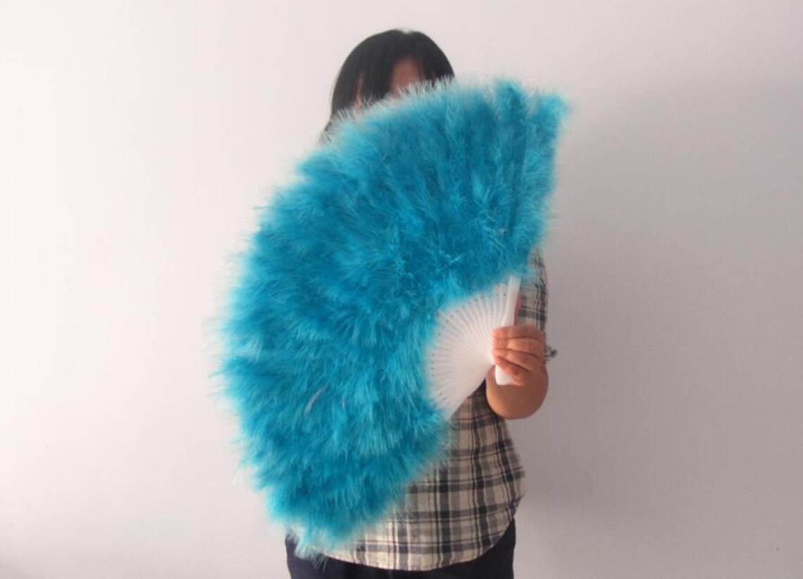 1632inch Large Feather Fan Burlesque Dance Feather Fan Bridal | Etsy