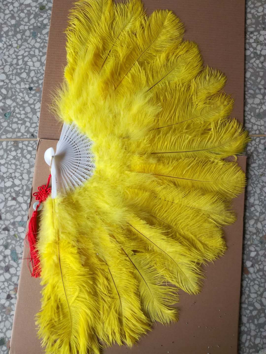 16x32inch Large Feather Fan Burlesque Dance Feather Fan Bridal Bouquet ...