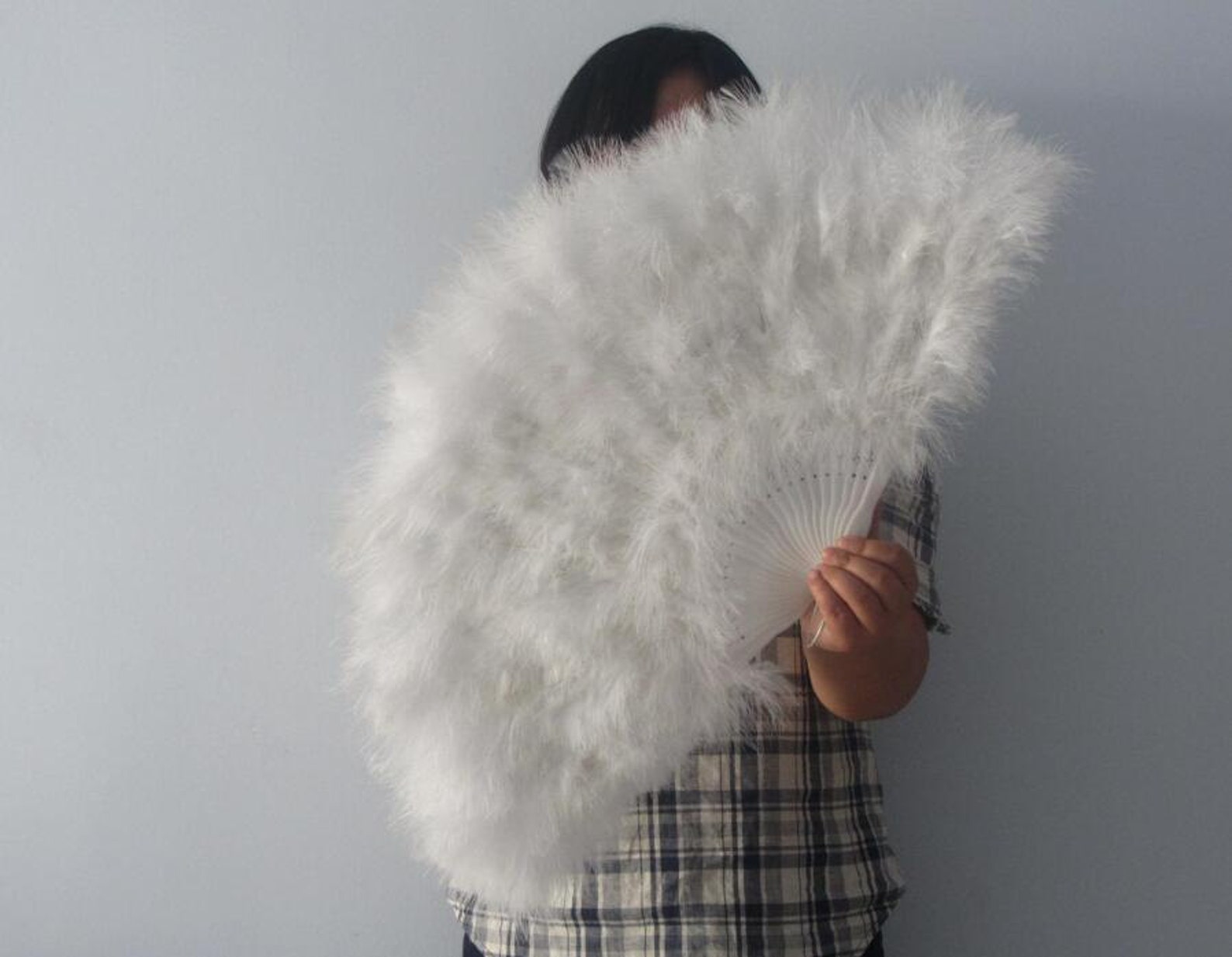 1632inch White Large Feather Fan Burlesque Dance feather fan | Etsy