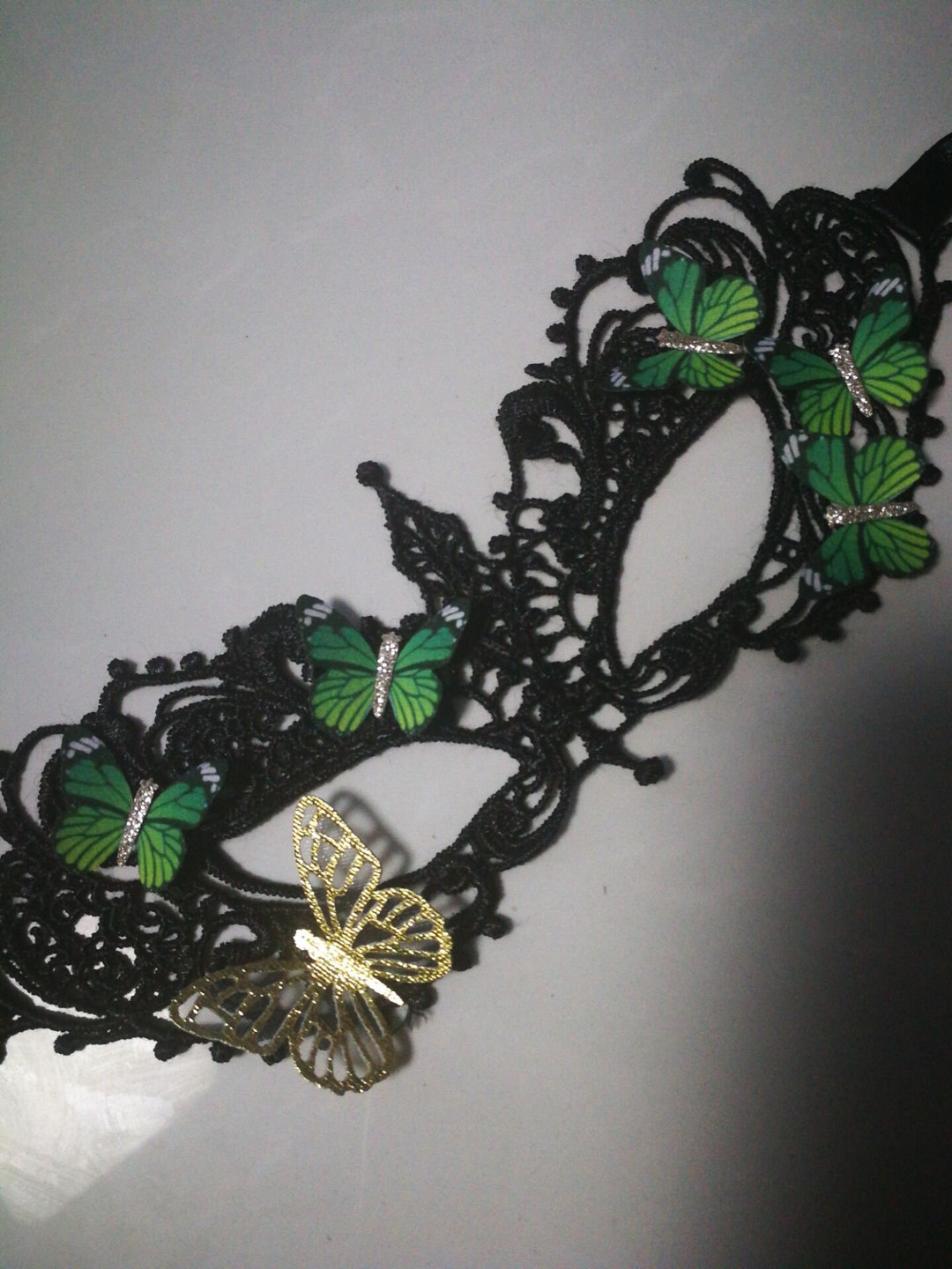 Party Lace Butterfly Mask Green Masquerade Mask, Lace Masquerade - Etsy