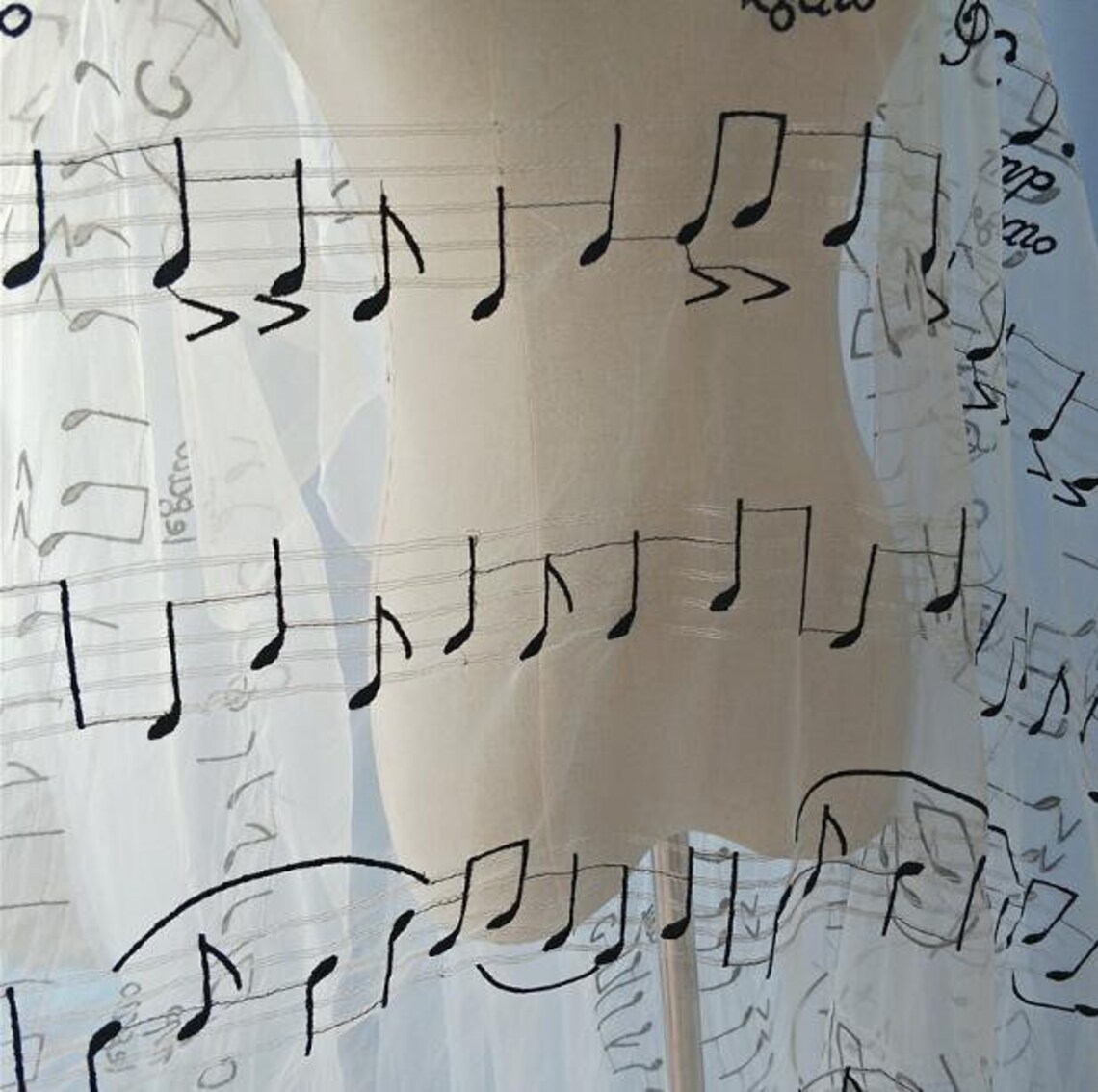 Musical Note Fabric Wedding Bridal Dress Fabric Accessories - Etsy