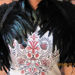 Two Layer Feathers SHAWL Shrug Shoulders Feathers Cape Halloween ...