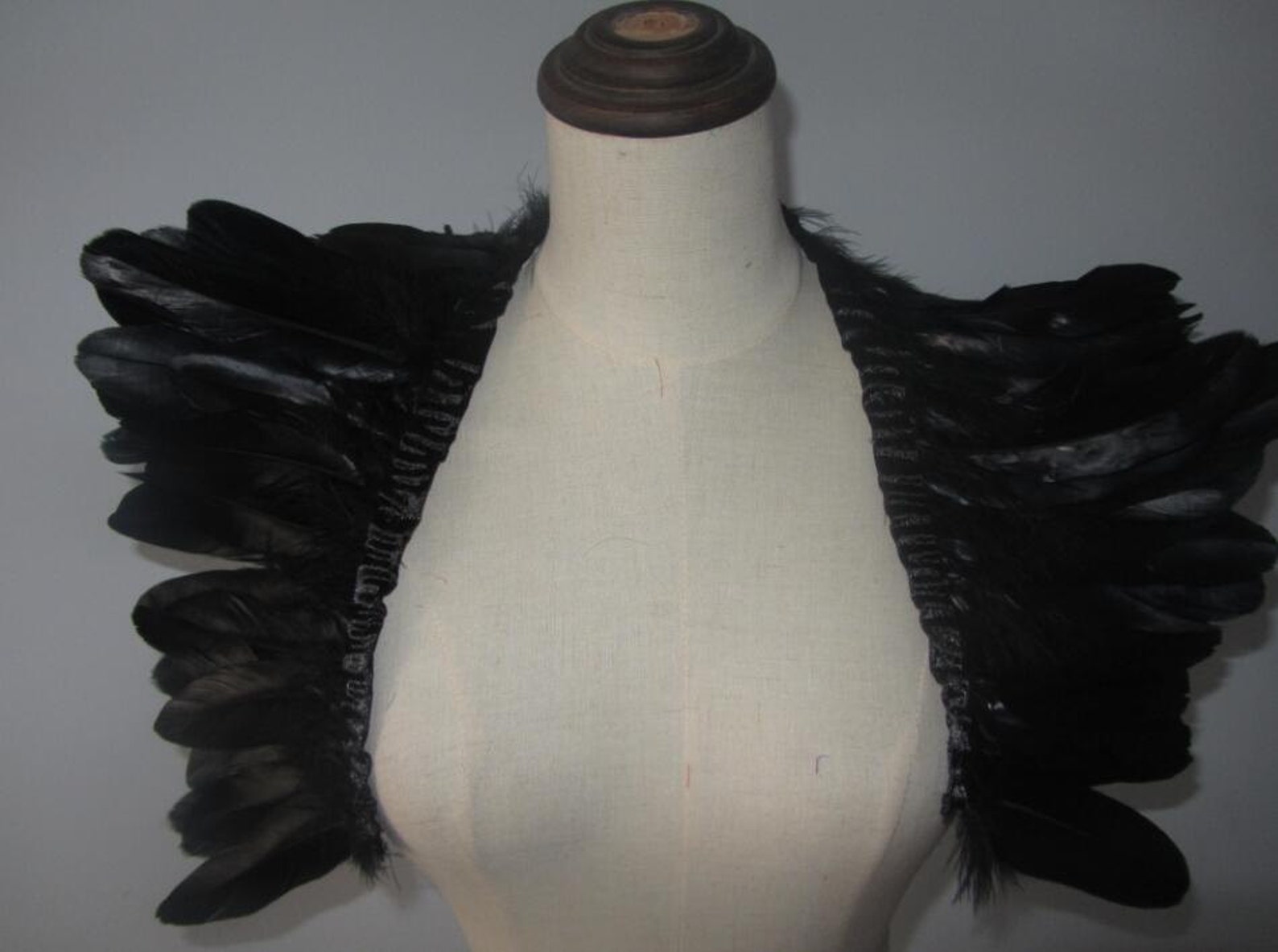 Black Feathers SHAWL Shrug Shoulders Feathers Cape Halloween - Etsy